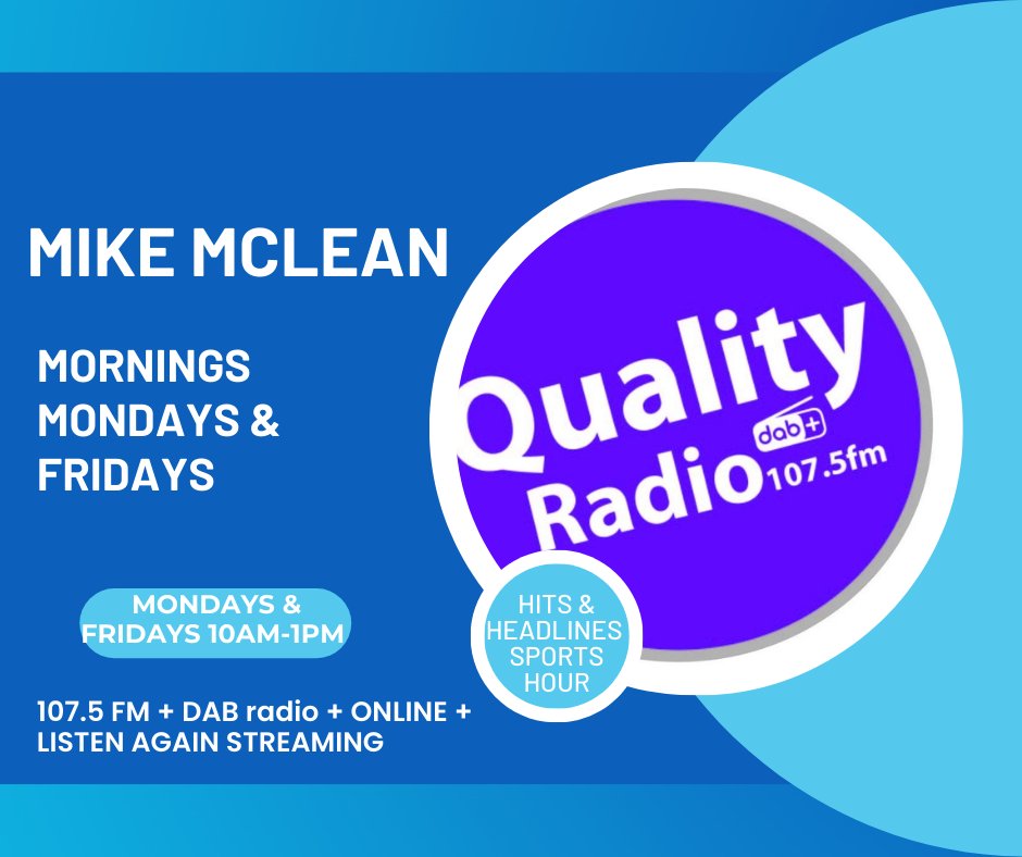 Quality Radio on Twitter: "Join Mike McLean from 10am with his Hits & Headlines, but what is the ...