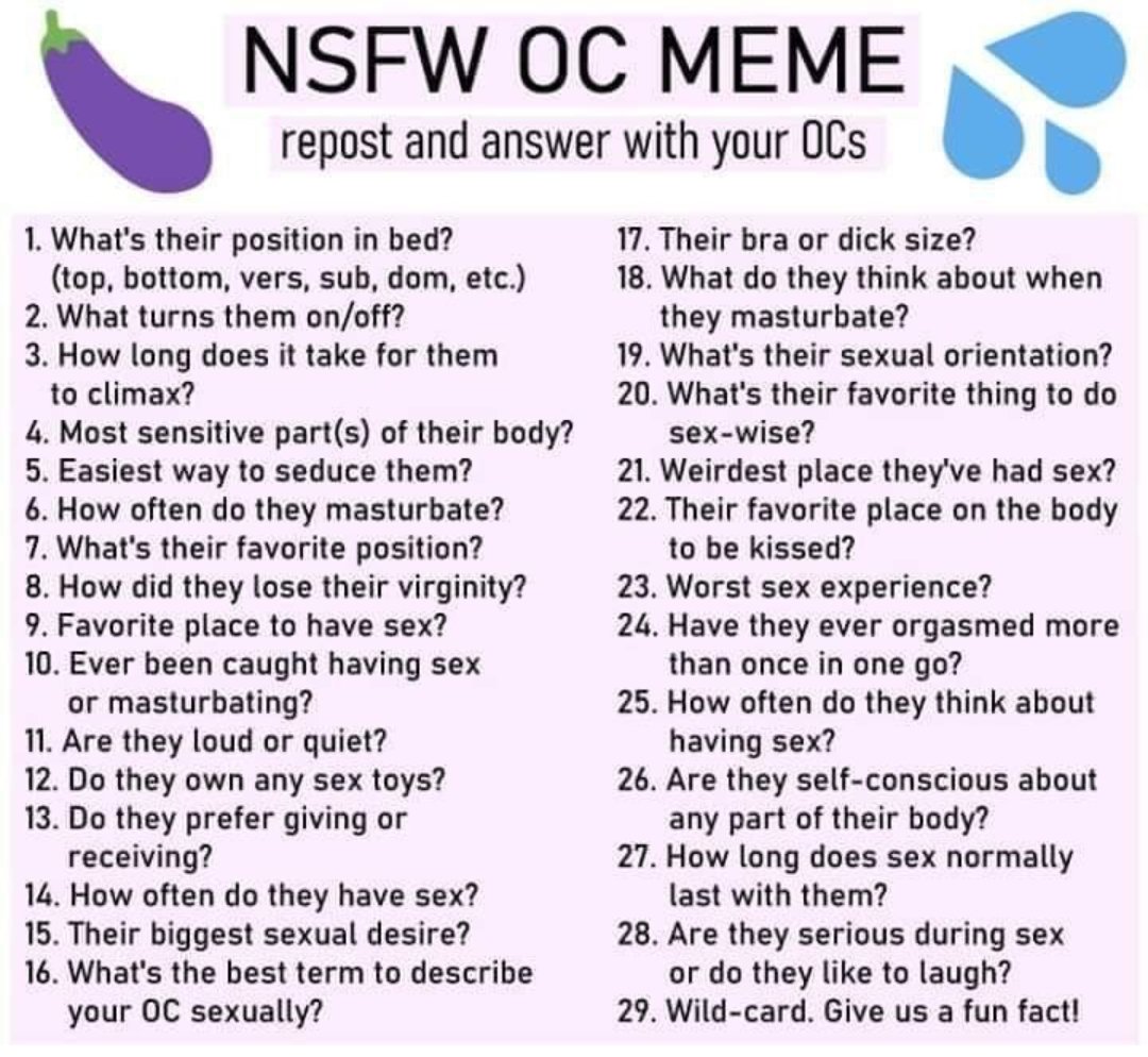 A Space For Him on Twitter: "Now for the NSFW ask meme from @mokodatcha All answers are here ...