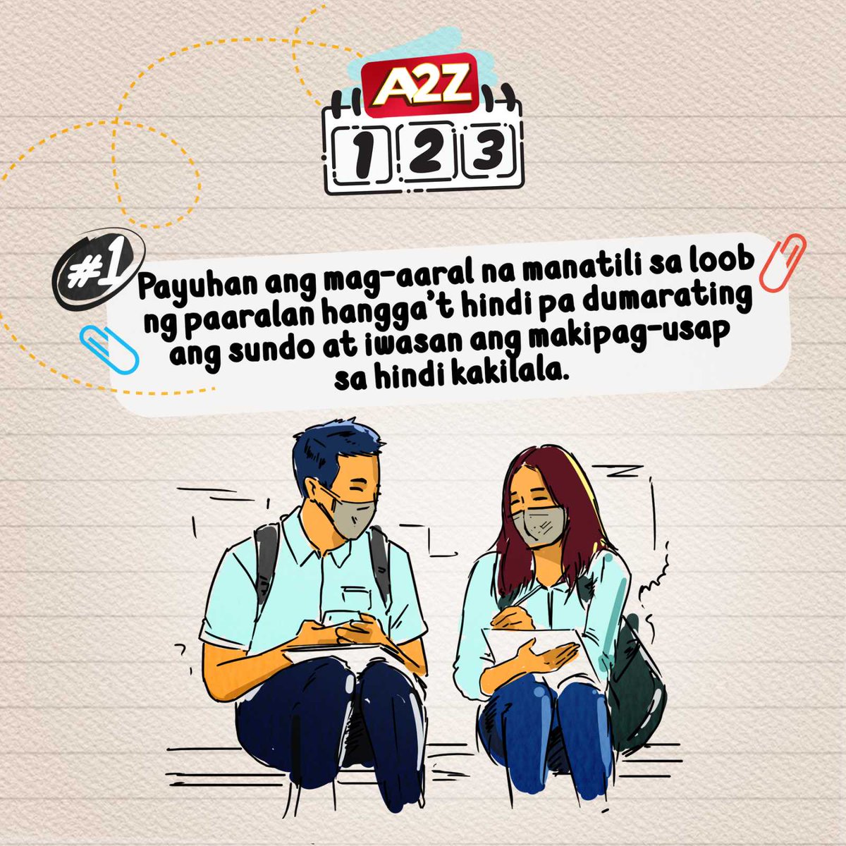 A2Z on Twitter: "ALAMIN: Ligtas tips ngayong balik-eskwela. #A2Z123"