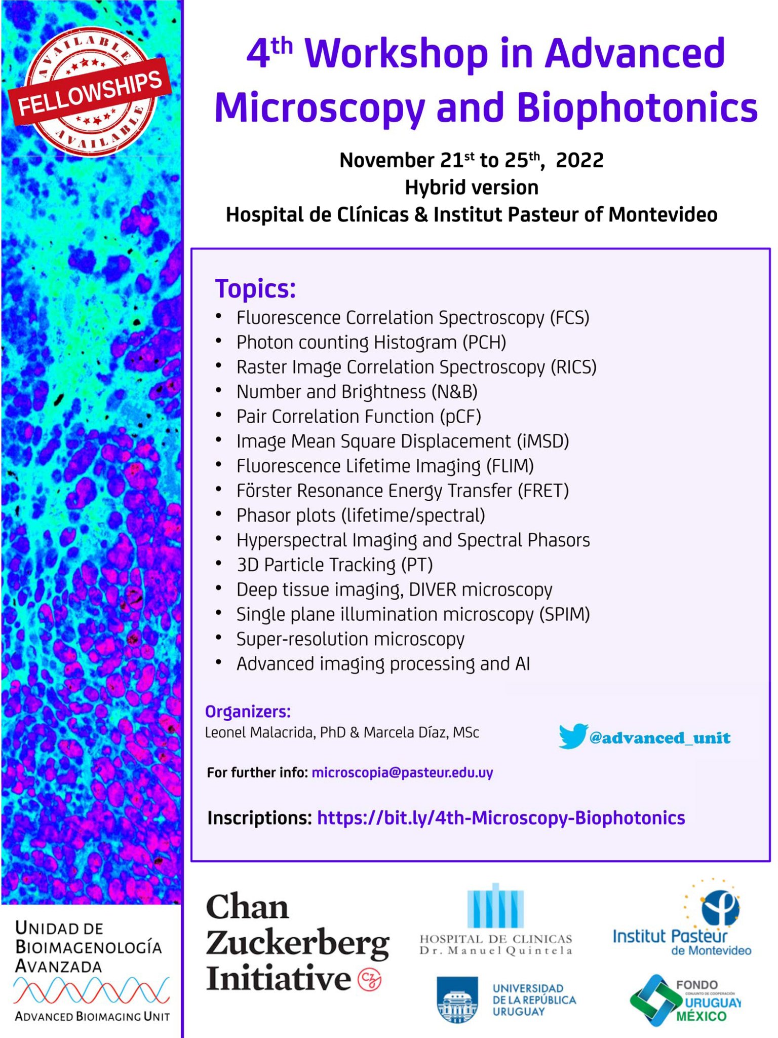 Institut Pasteur Montevideo on Twitter: "🔜 4th Workshop in Advanced Microscopy and Biophotonics ...
