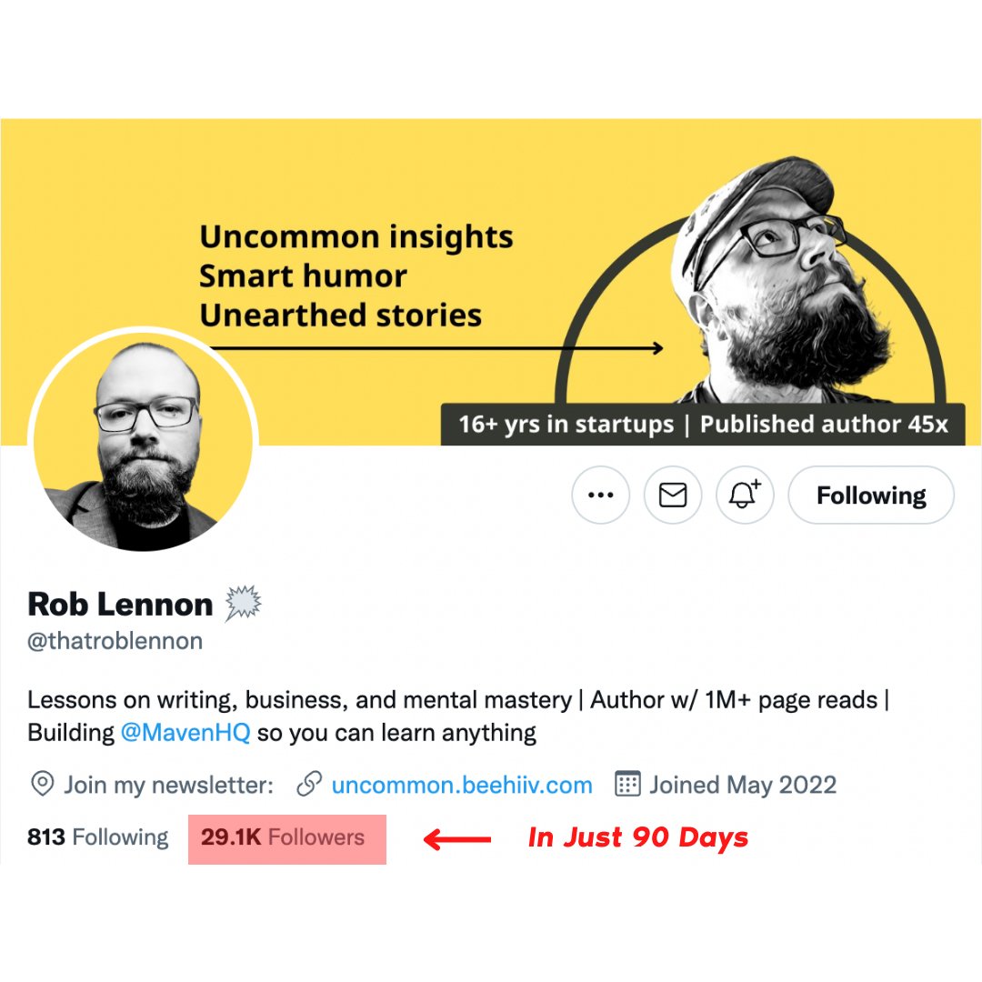 Devin McPaul on Twitter: "This is @thatroblennon He gained 29k followers in 74 days. Here's his ...