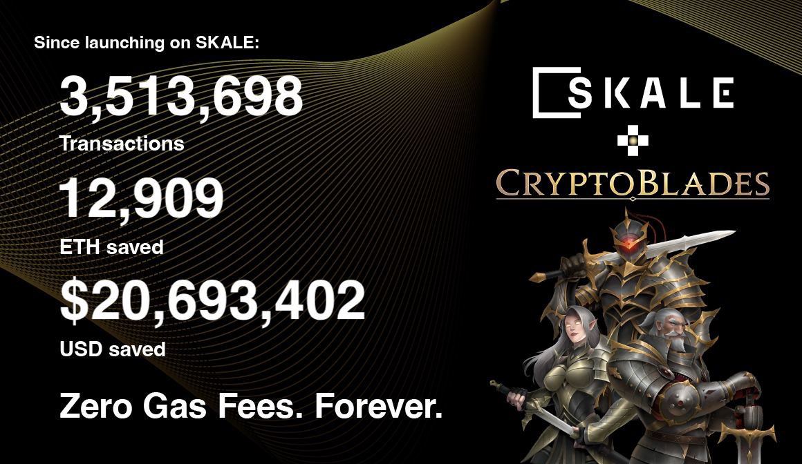 CryptoBlades on Twitter: "⛽ More #CryptoBlades transactions are happening on @SkaleNetwork every ...