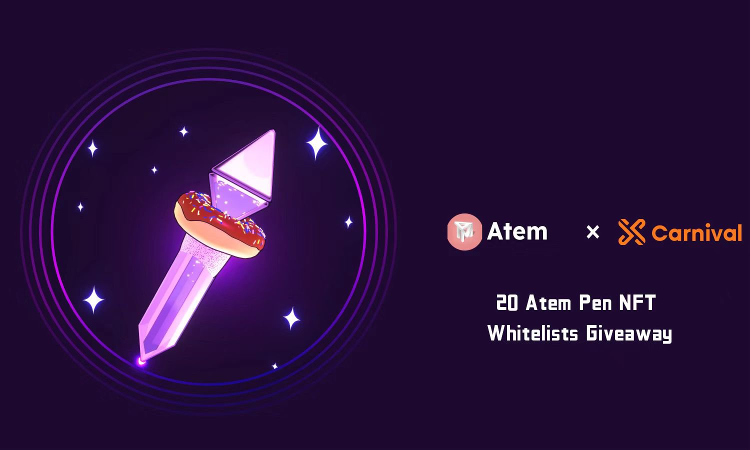 Atem Network on Twitter: "Atem Pen NFT WLs Giveaway 🏆 @atem_network & @XCarnival_Lab 🎁 X 20 WLs ...