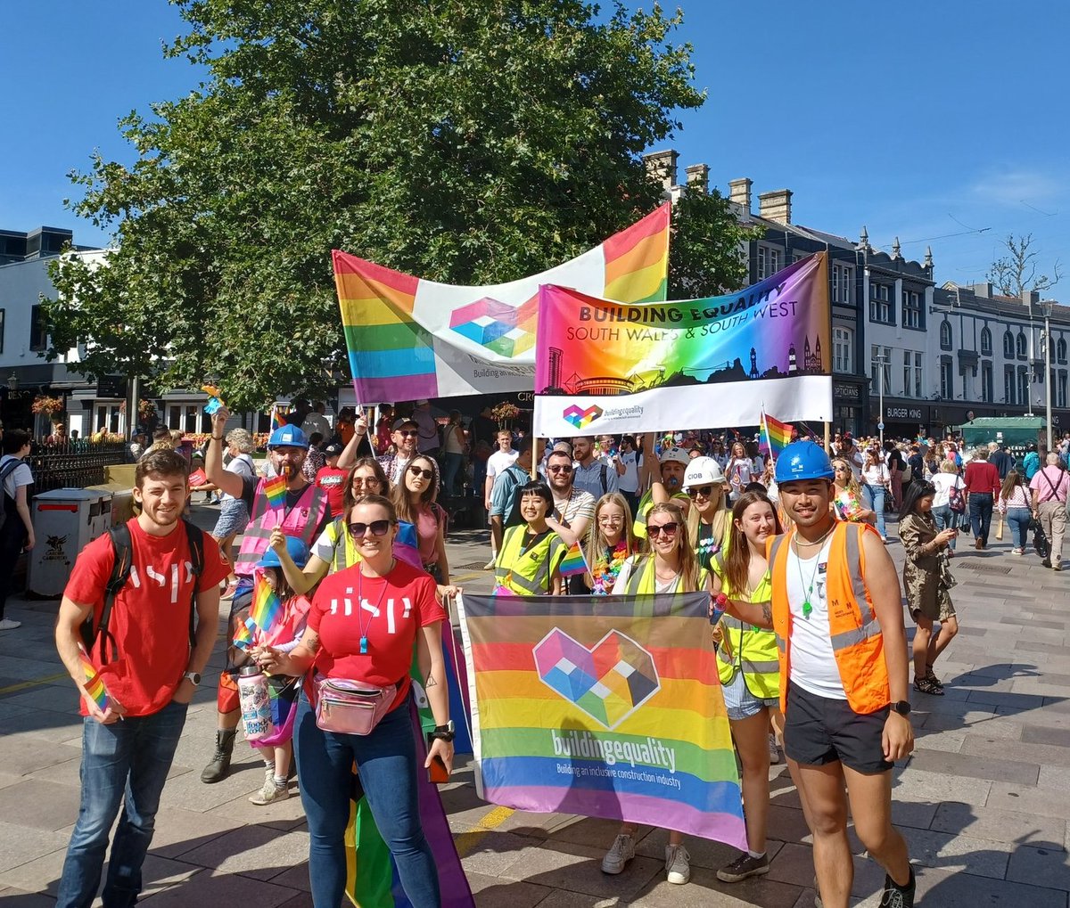 WSP employees marched with Building Equality in Pride marches