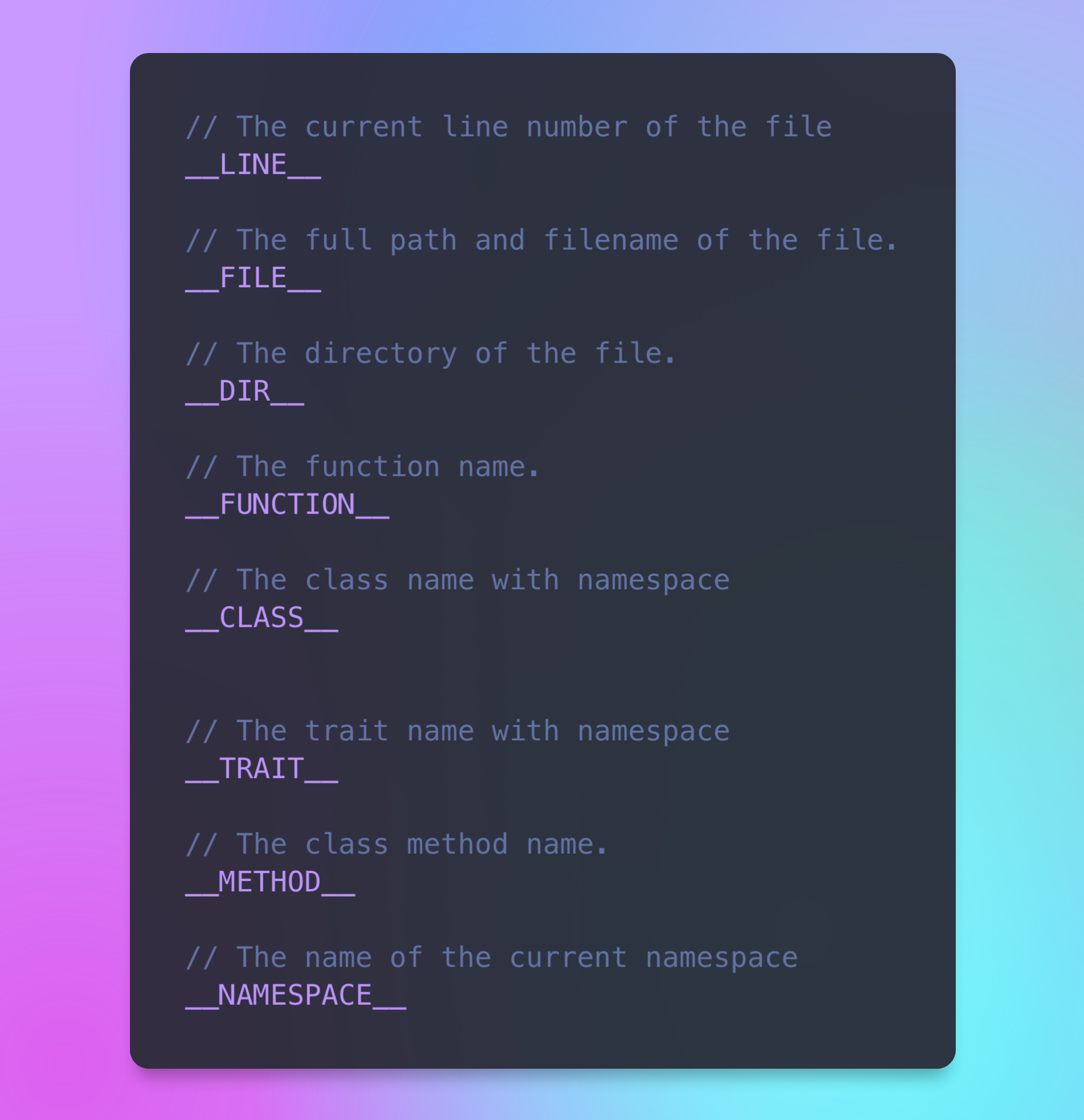 Laravel Updates Tips And Tricks On Twitter Php Magic Constants ππ Php Laravel Laravelphp