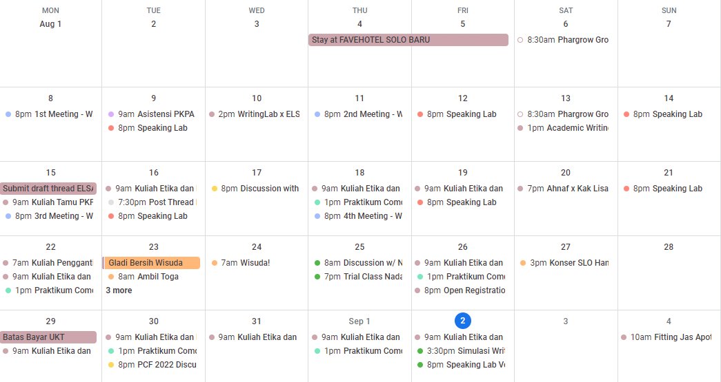 small habits i'd like to develop in September 2022: biar knowledge-nya ...