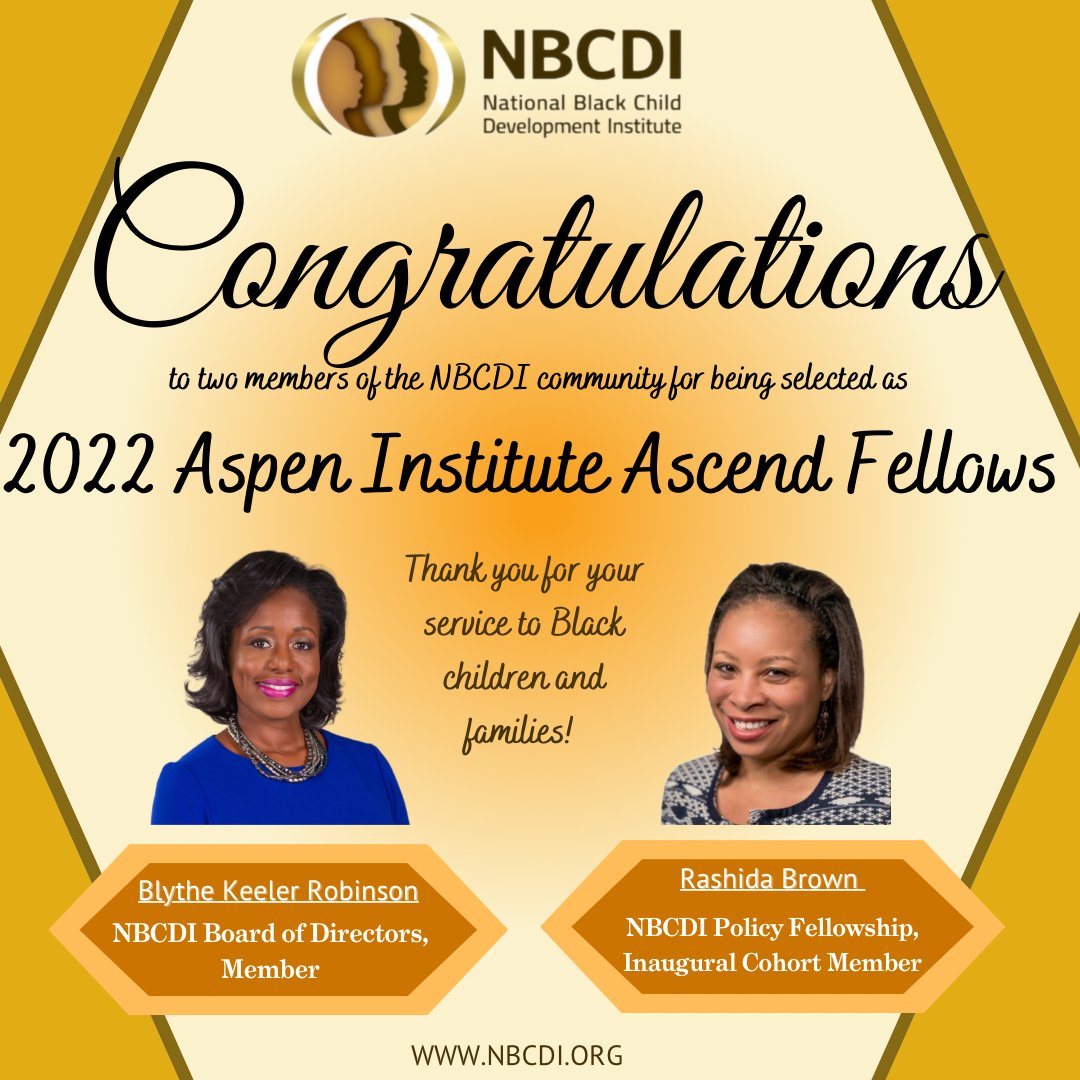 NBCDI on Twitter: "The National Black Child Development Institute is proud that two members of ...