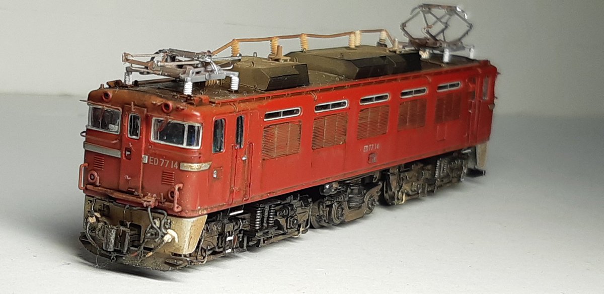 WIPE（ワイプ） on Twitter: "おはようございます⛅汚ねーやつシリーズNo.4マイクロエース A0185 ED77-14 無線アンテナ付きをベースに精密加工しました。台車周りの ...