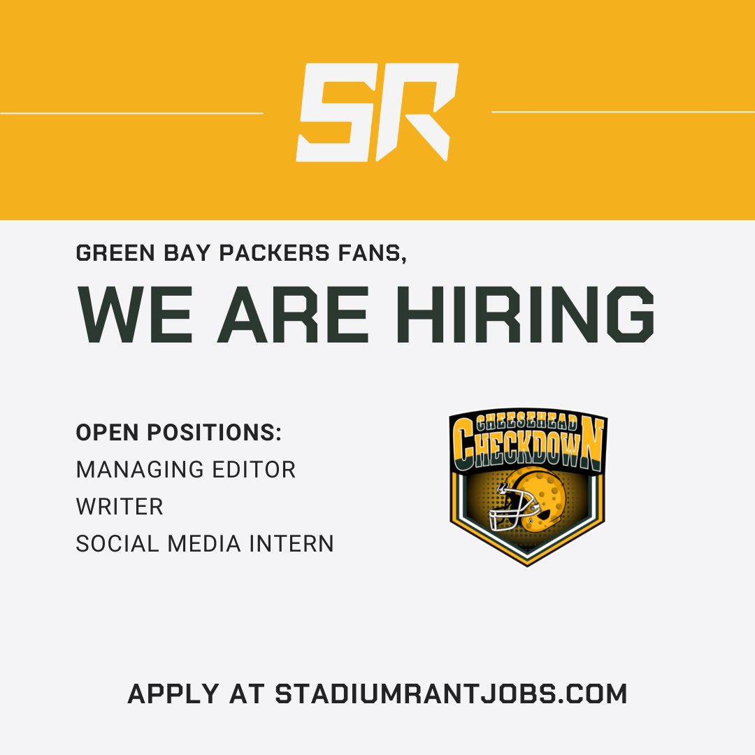 Stadium Rant on Twitter: "#Packers fans, we're #hiring a PAID Managing Editor & several ...