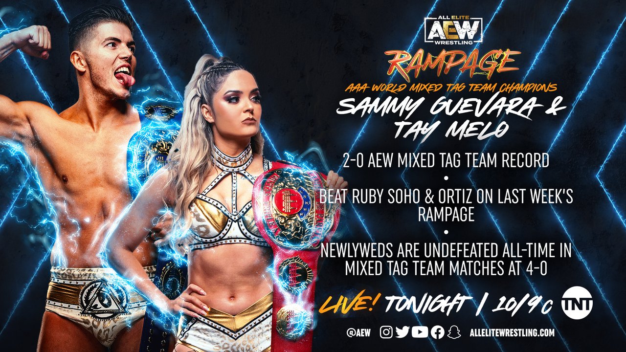 All Elite Wrestling on Twitter: "AAA World Mixed Tag Team Champions Sammy Guevara and Tay Melo ...