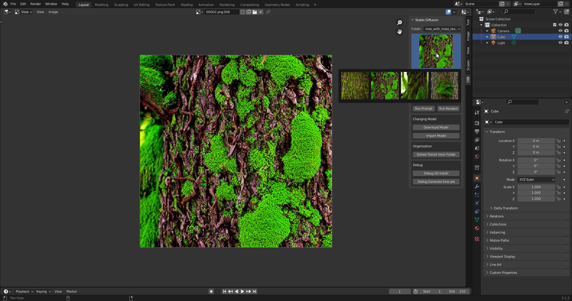 Carlos Barreto on Twitter: "CEB Stable Diffusion 0.2 WIP Multiple images generation and selector ...