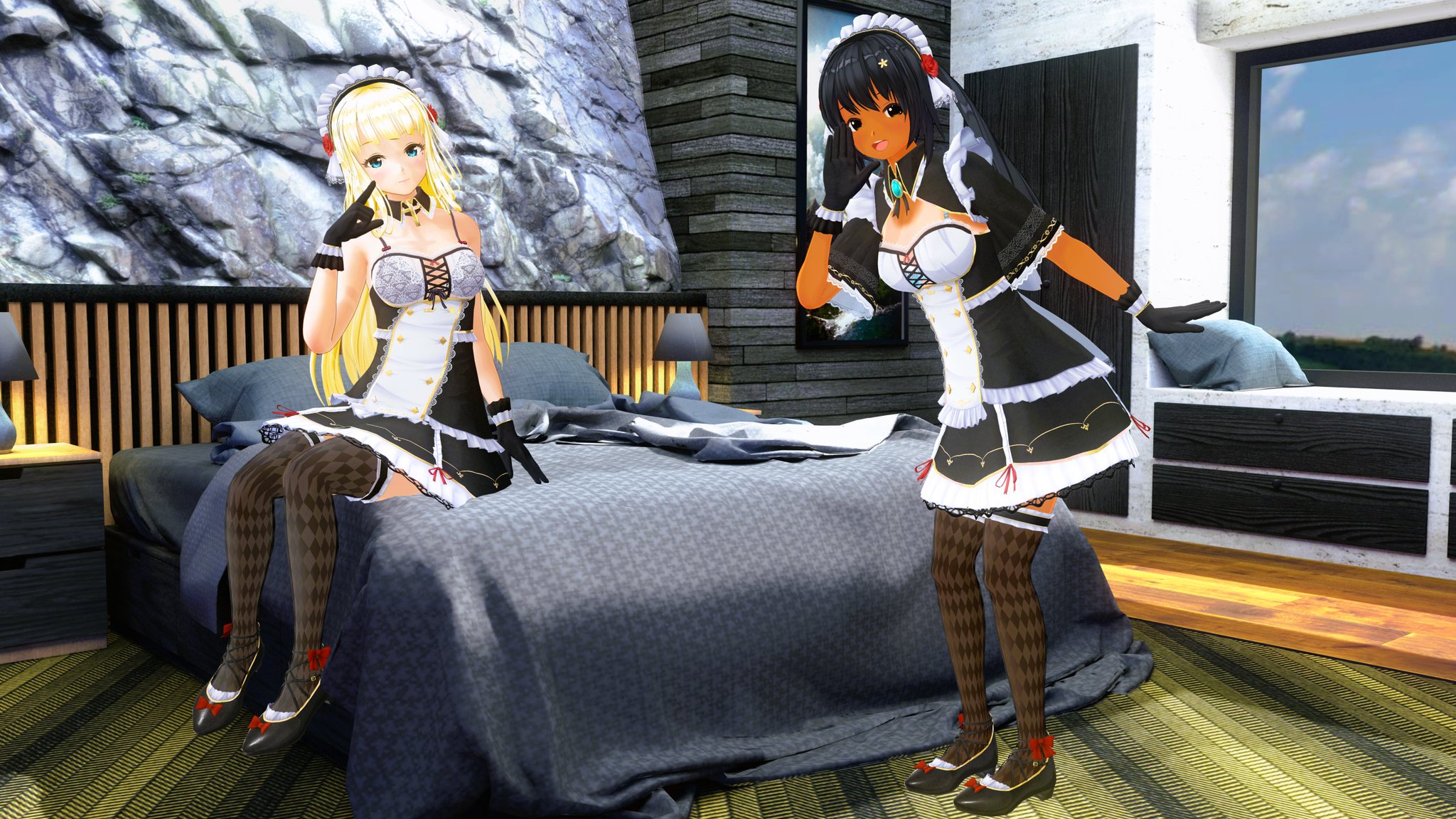 potsu on Twitter: "#COM3D2 #カスタムオーダーメイド3D2 自ロダにエミネンスメイド服のNPR改造品をアップしました ・黒1色 ・トップスの上部を削除してワンピに移し ...