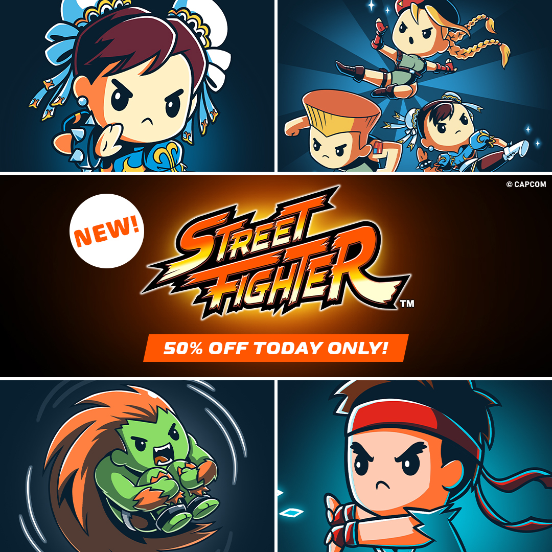 TeeTurtle on Twitter: "TeeTurtle Capcom t-shirts are here! 🎮 These NEW designs are 50% off today ...