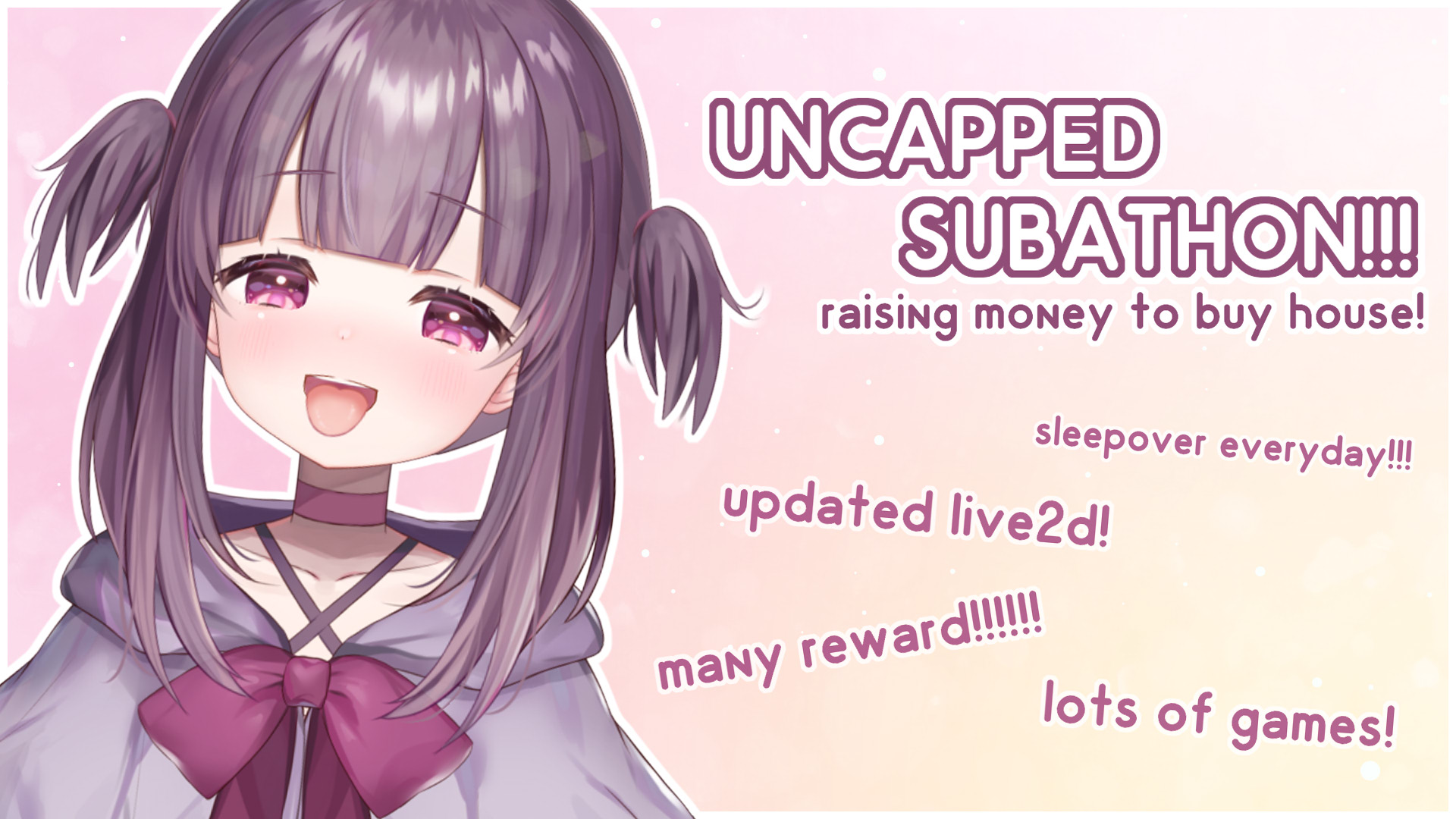 🎀 🍫 🔪 shadow || しゃどう || VTUBER! on Twitter: "IT'S FINALLY (ALMOST) HERE!!!!! UNCAPPED SUBATHON ...