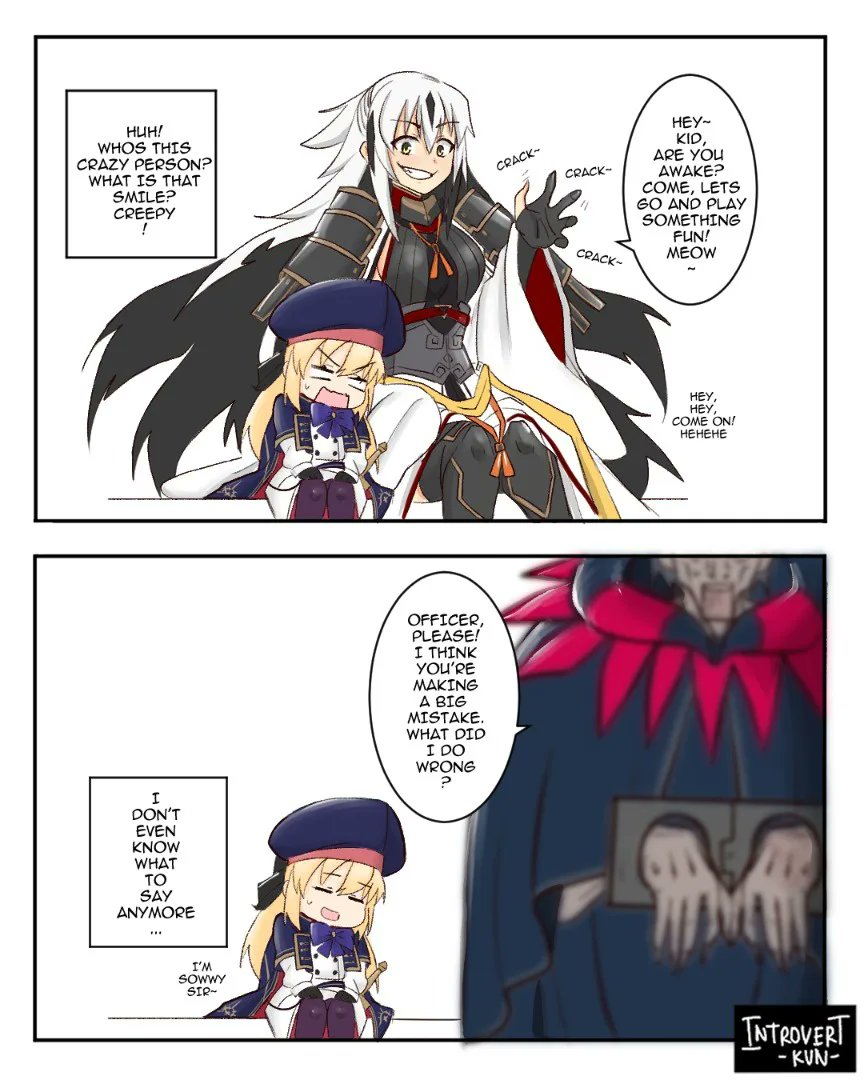 「Time for Daddy Arthur and Tsundere Mordred. So, who's next? 」Introvert-Kunの漫画