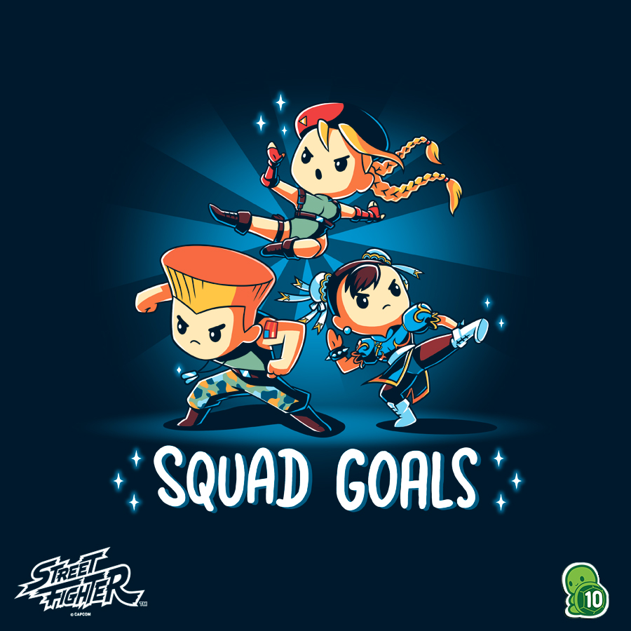 TeeTurtle on Twitter: "Join Guile, Chun-Li, and Cammy’s Street Fighter Squad in this NEW ...