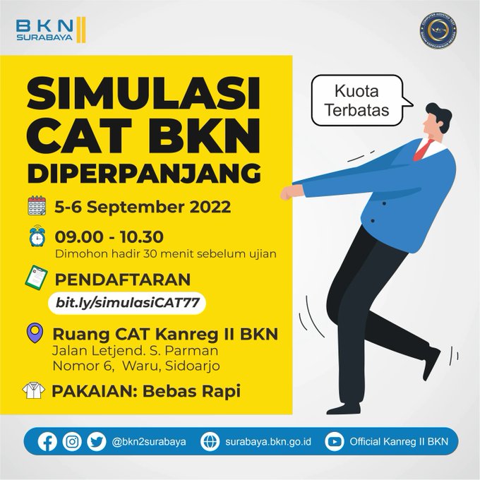 Simulasi CAT BKN 2022 Kanreg 2 ~ SELEKSI CASN CPNS PPPK PROVINSI ... Simulasi CAT BKN 2022 Kanreg 2 ~ SELEKSI CASN CPNS PPPK PROVINSI ...