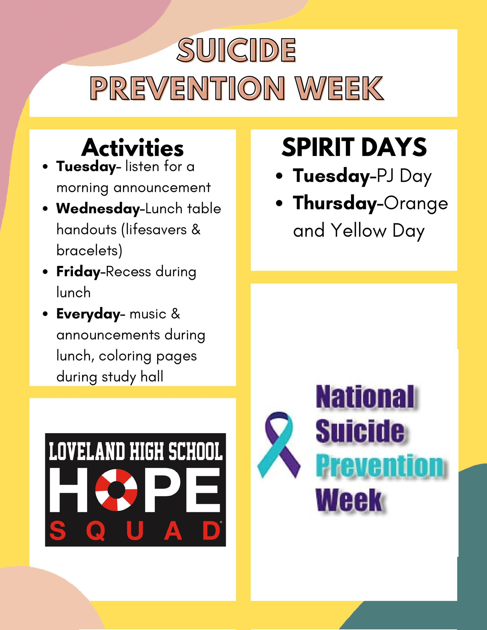 Suicide Prevention Week 2022 Day