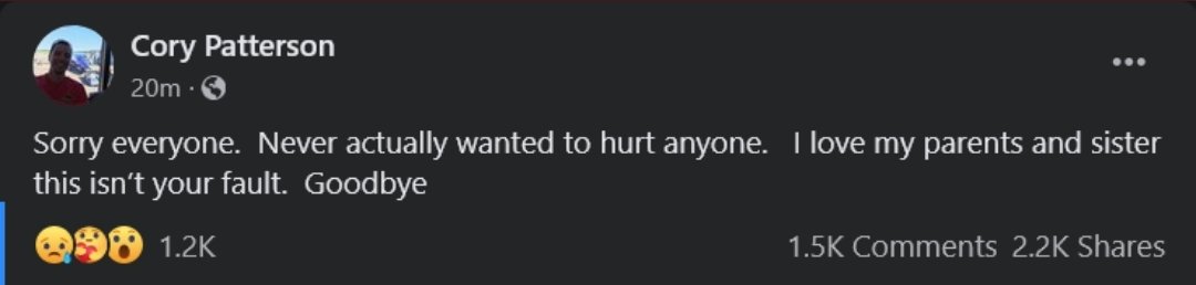 Pallious on Twitter: "Apparently this man Cory Patterson is the 29 year old who has hijacked the ...