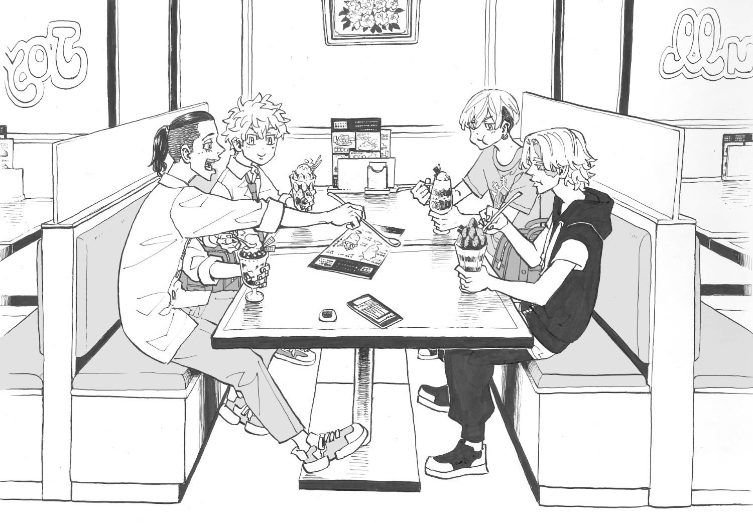 ᴘᴇɪ 東京卍リベンジャーズ【公式】 On Twitter豪可愛!!男子高中生聚在一起吃芭菲 Plurk
