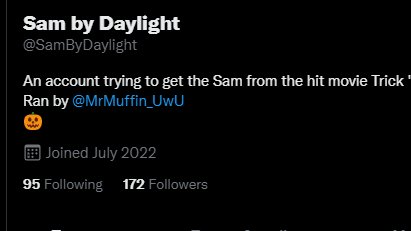 Sam by Daylight on Twitter: "How did this happen?! Thank you all for the likes and follows ...