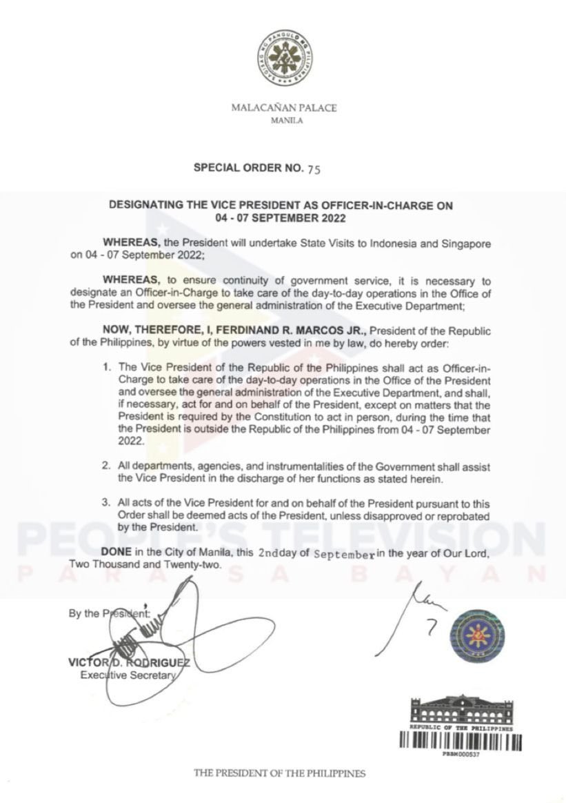 Manila Bulletin News on Twitter: "JUST IN: Vice President Sara Duterte is designated as the ...