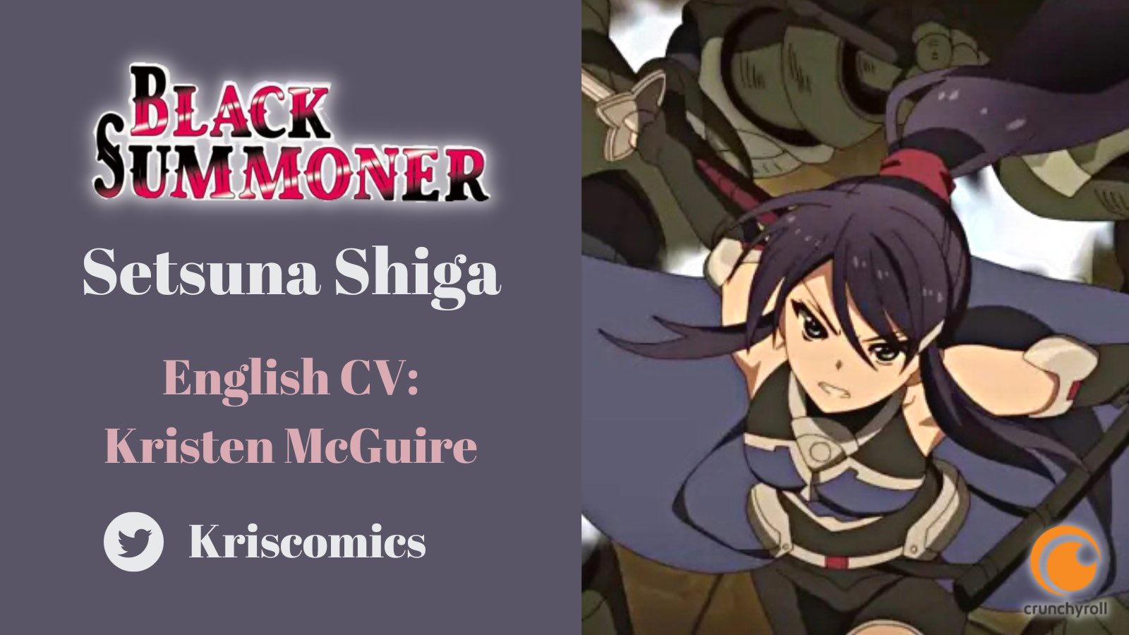 𝕂𝕣𝕚𝕤𝕥𝕖𝕟 𝕄𝕔𝔾𝕦𝕚𝕣𝕖 on Twitter: "You can hear me as the hero, Setsuna Shiga, in the English dub of ...