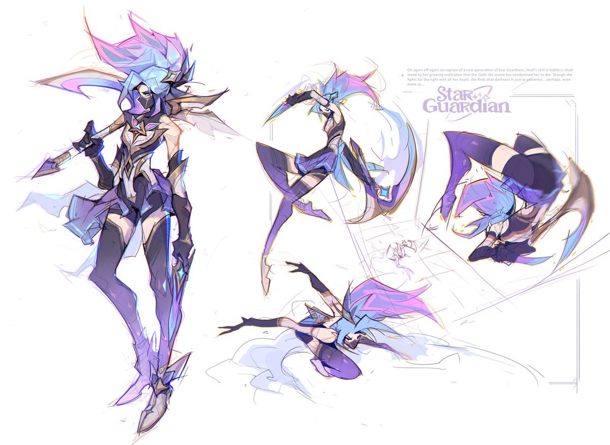 Ant on Twitter: "Star Guardians Akali Fanart, by Cherry CHE: https://artstation.com/artwork/X1vGaY"