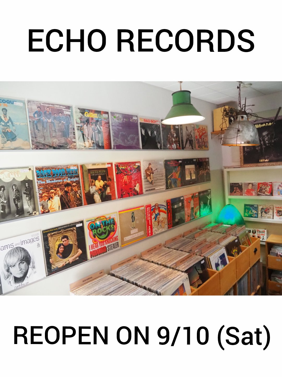 ECHO RECORDS on Twitter: "【ECHO RECORDS リオープンのお知らせ】 長らくお待たせしました！ 9/10(土)東京都千代田西神田3-8-5 nuisance ...