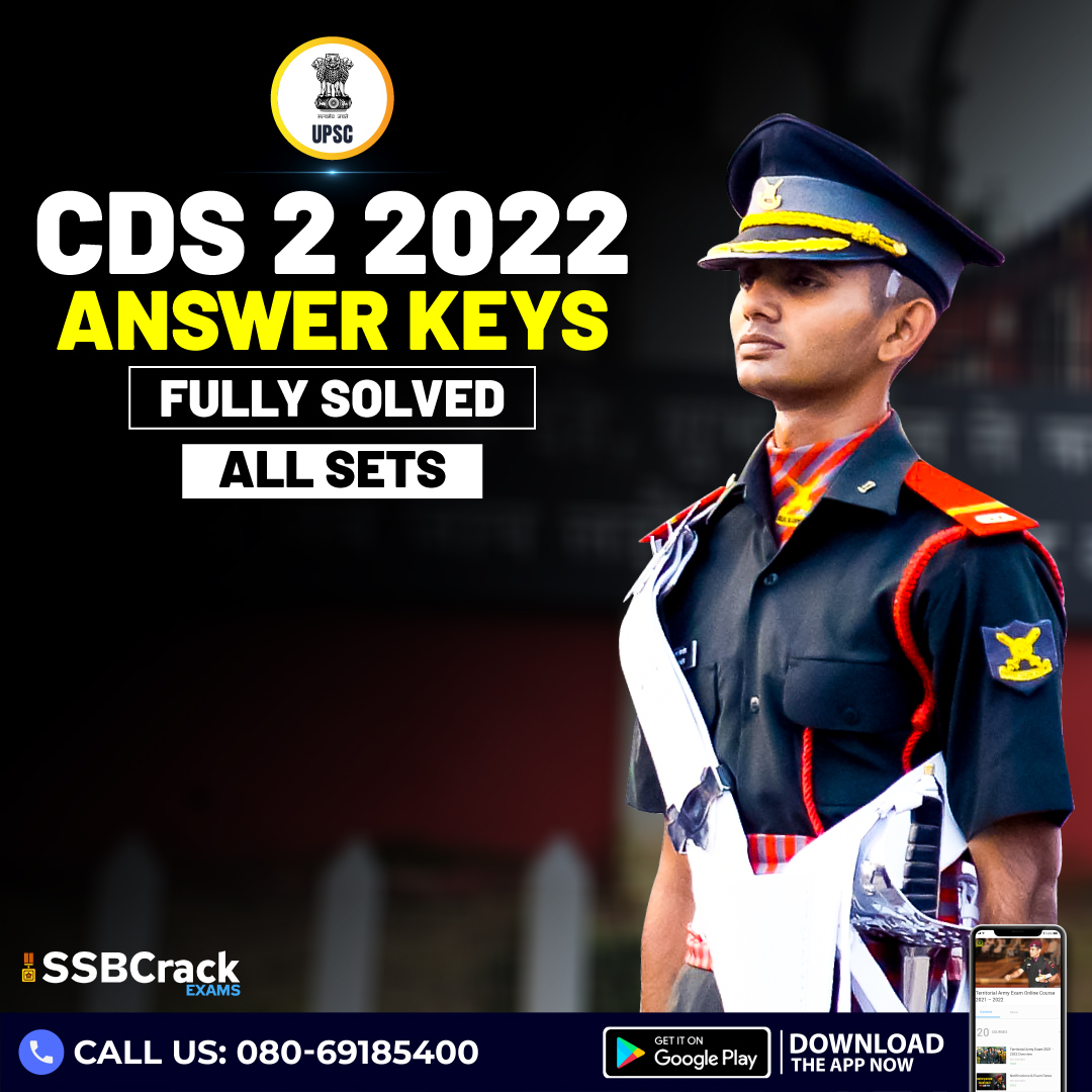 SSBCrackExams on Twitter: "CDS 2 2022 Answer Keys And Full Solutions [Download PDF – All Sets ...