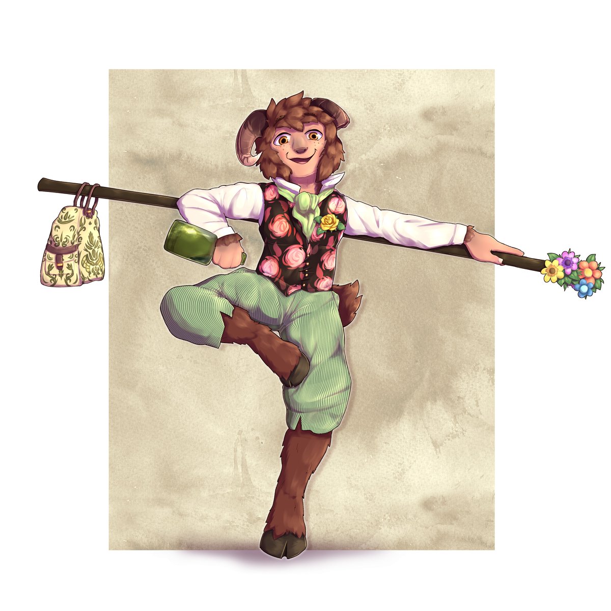 ダンデ「Dnd character from a game a bit ago! Flo」|Coatl (COMMS CLOSED)のイラスト