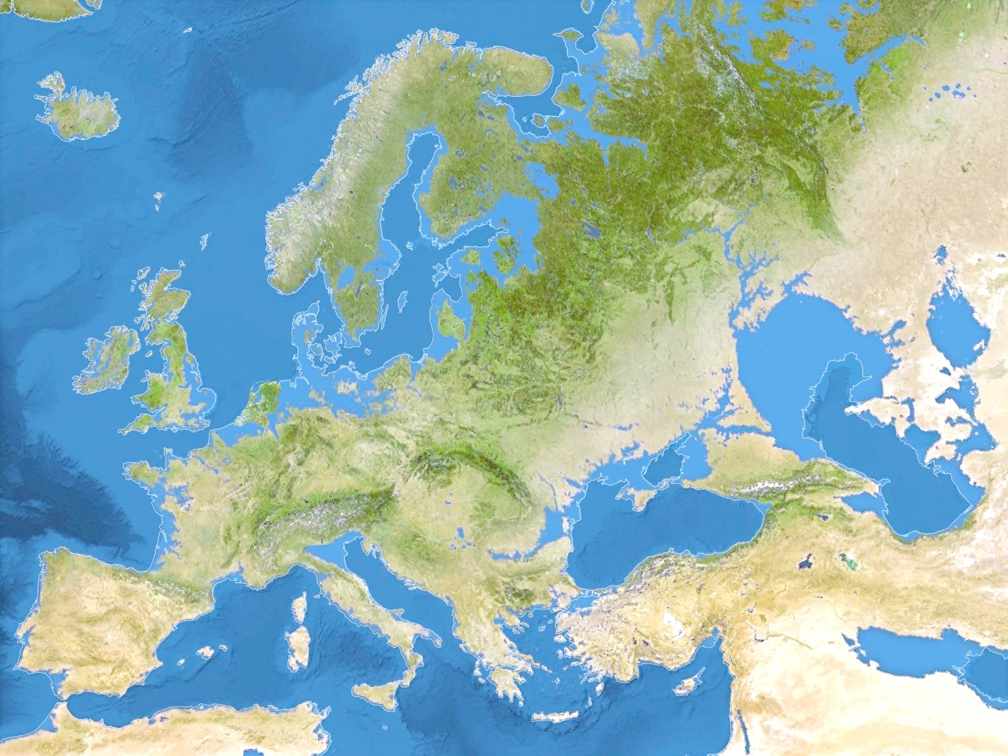 Physical Map Of Europe 2022
