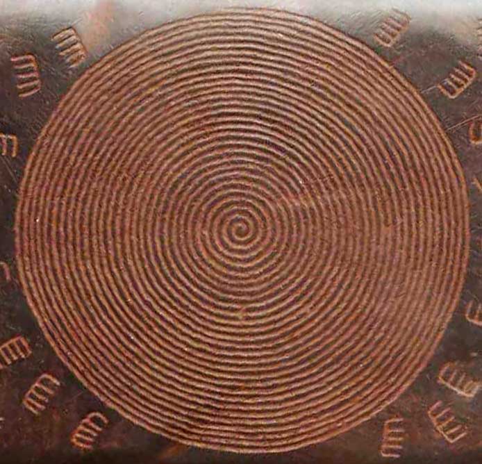 A mesmerising, almost incomprehensibly perfect spiral, engraved with a ...