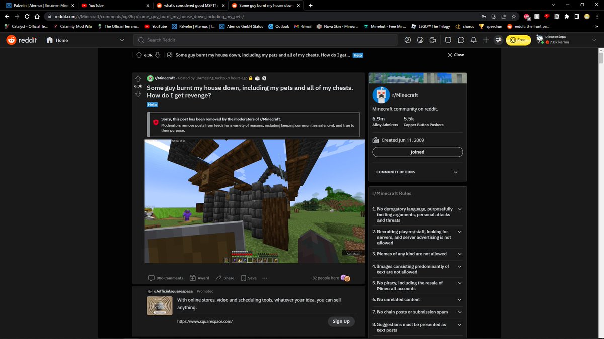 Minecraft Memes on Twitter: "r/Minecraft actually fucking sucks"