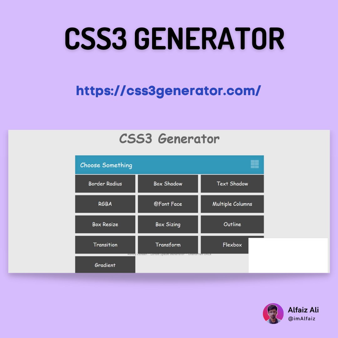 If you are a frontend developer, these CSS generators can save you a lot of time ⌛ A Thread 🧵👇 ...
