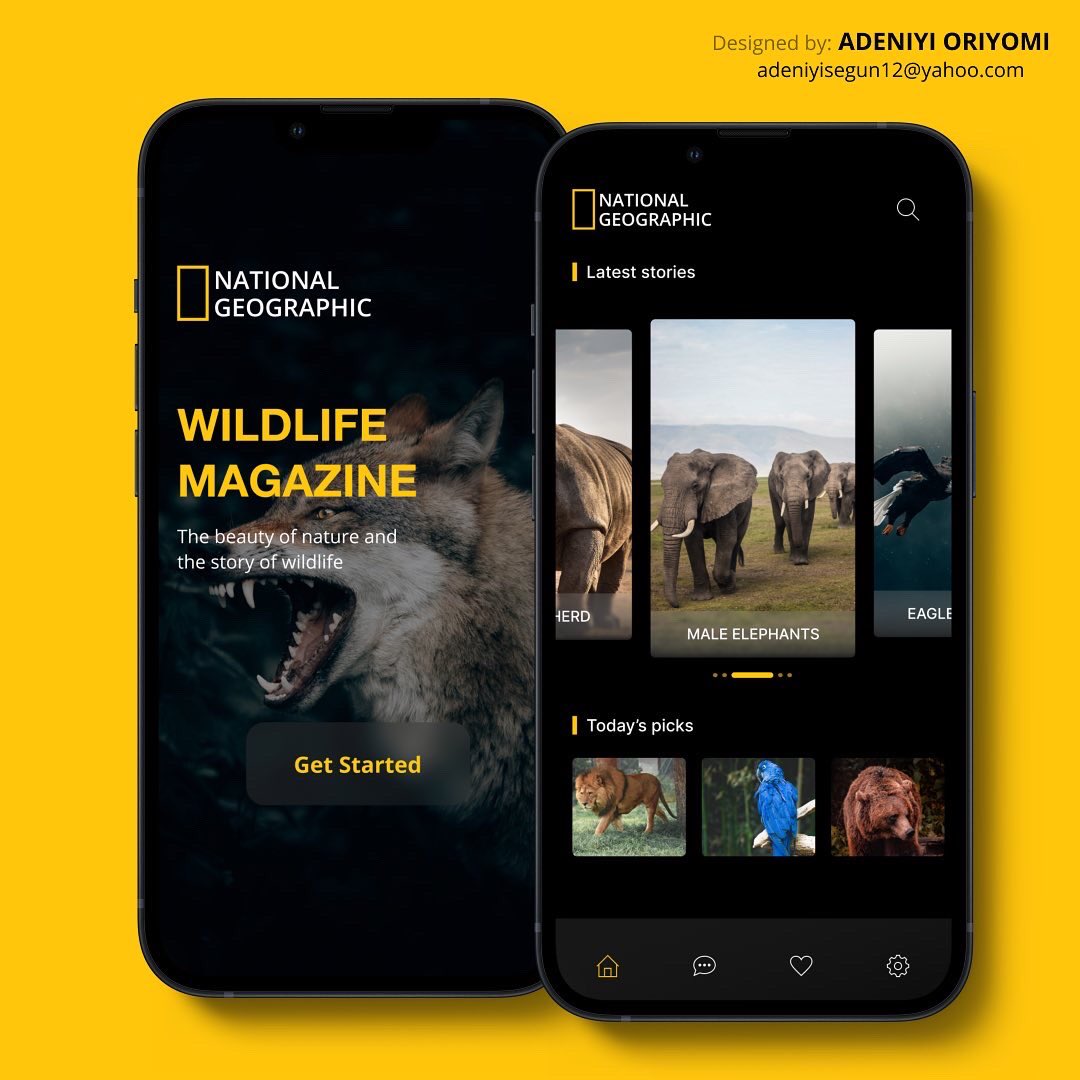 SuperGremlin••• on Twitter: "A UI design for Nat geo App Designed by me🤝 Open to internship and ...