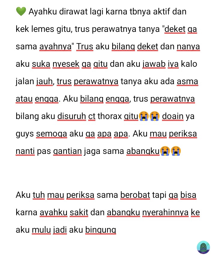 TanyarlㅡDilarang Rep LINK AFF‼ on Twitter: "💚 mohon doa semoga aku kuat dan ga kenapa kenapa🙏🙏 ...