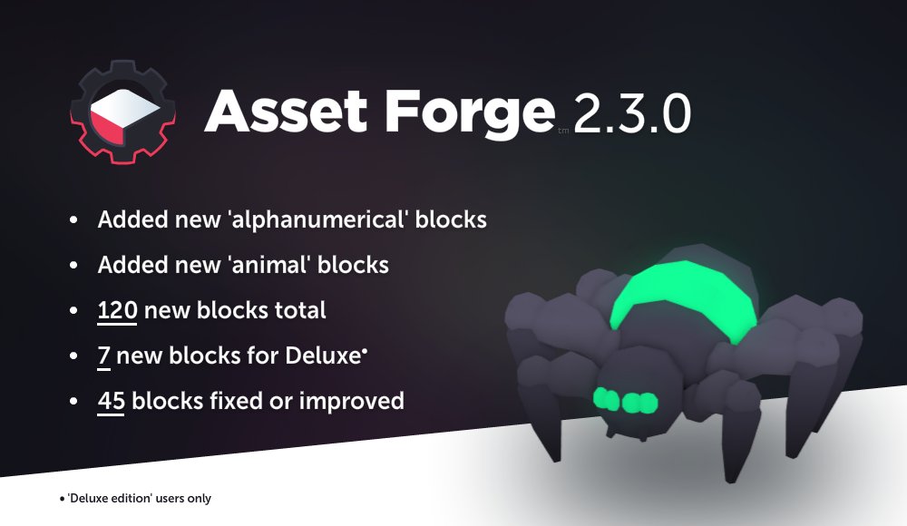 Kenney ️ Unity Unite (Montreal) on Twitter: "Asset Forge 2.3.0 is now available for Windows, Mac ...