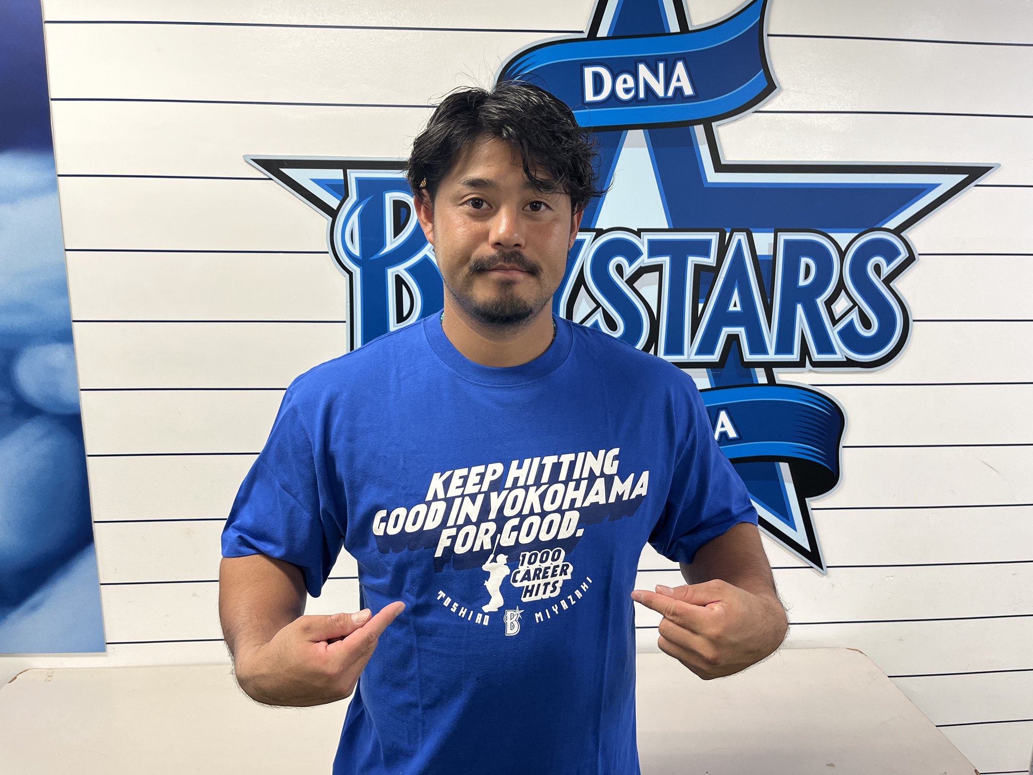 横浜DeNAベイスターズ on Twitter: "#宮﨑敏郎 選手通算1000安打グッズ第一弾 「KEEP HITTING GOOD IN YOKOHAMA FOR GOOD.」👕 通算 ...