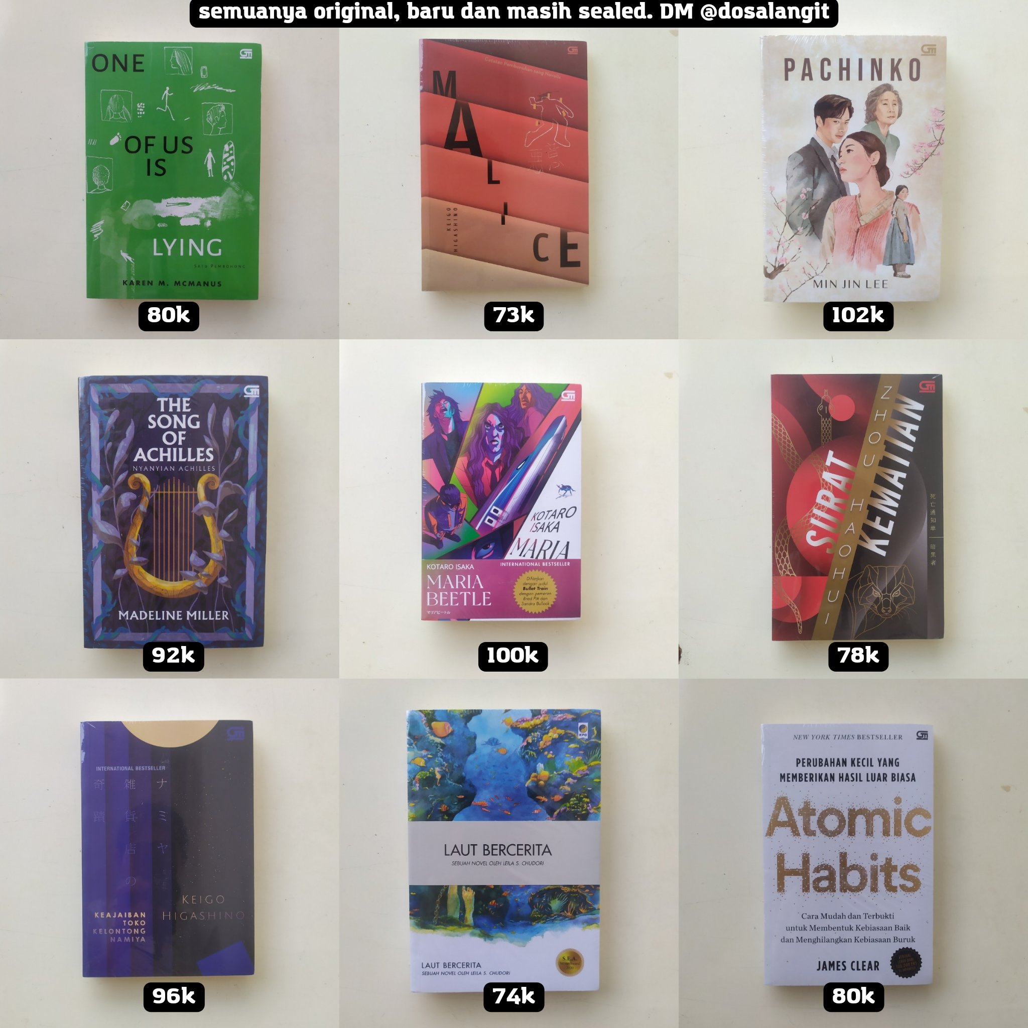 🌼 on Twitter: "wts. semua buku original, baru, dan masih sealed. dom bekasi, bisa lewat ijo/oren ...