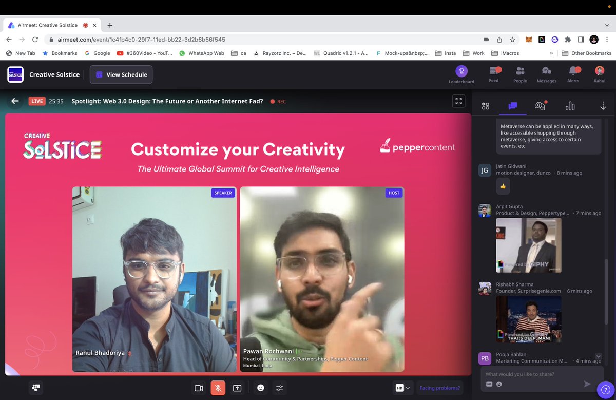 Rahul | Bhadoriya.eth 💜 on Twitter: "Gave a talk on @Pepper_Content Creative Solstice about web3 ...