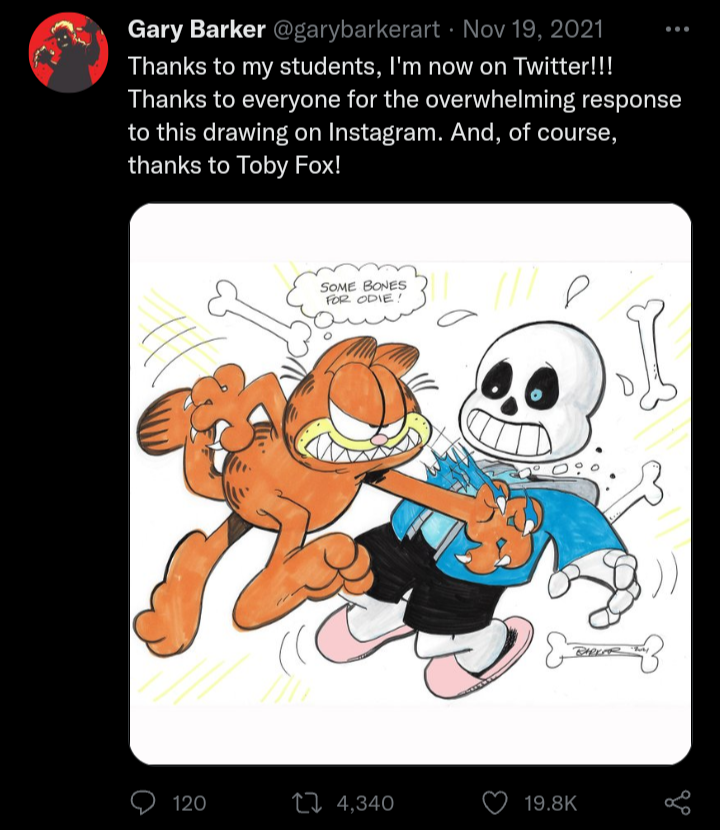 anti 🇭🇳 on Twitter: "RT @tobyfoxhistory: (11/19/2021) Gary Barker (one of the artists for the ...