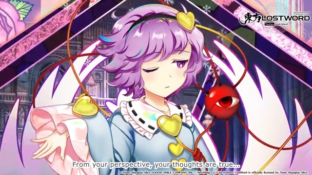 Touhou LostWord on Twitter: "Hi friends, 【Friend Introduction】 Satori Komeiji (Subterranean) 📢 ...