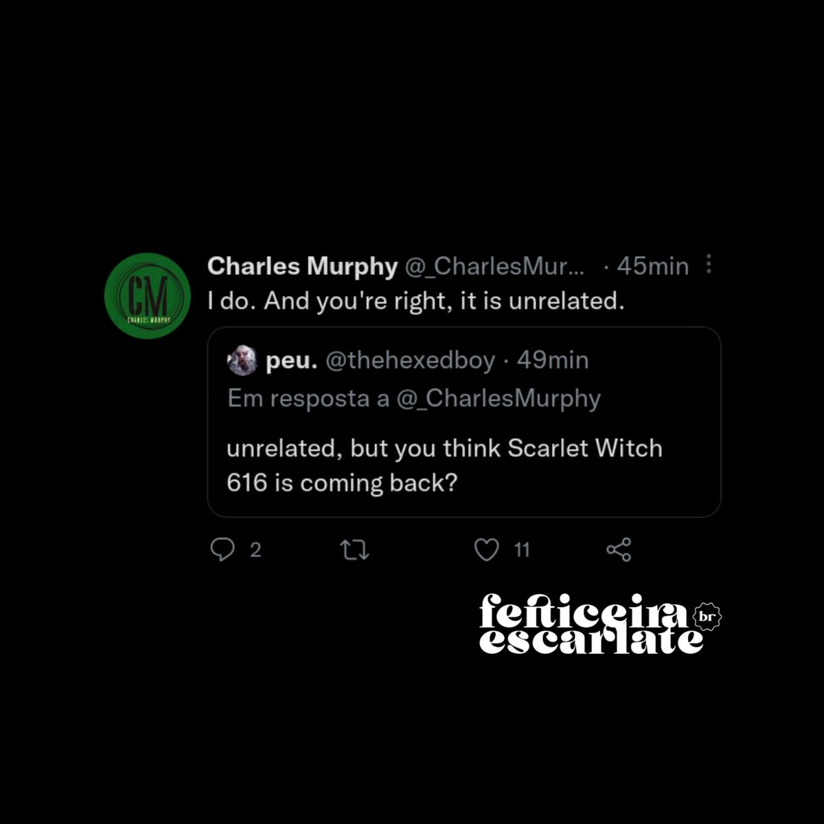 Feiticeira Escarlate Brasil on Twitter: "Em resposta a um internauta, o jornalista e insider ...