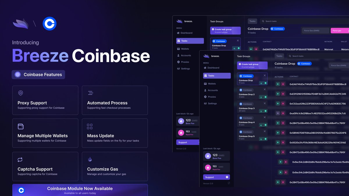 Breeze on Twitter: "Introducing Coinbase Support 🪙 At Breeze, we're always looking to expand ...