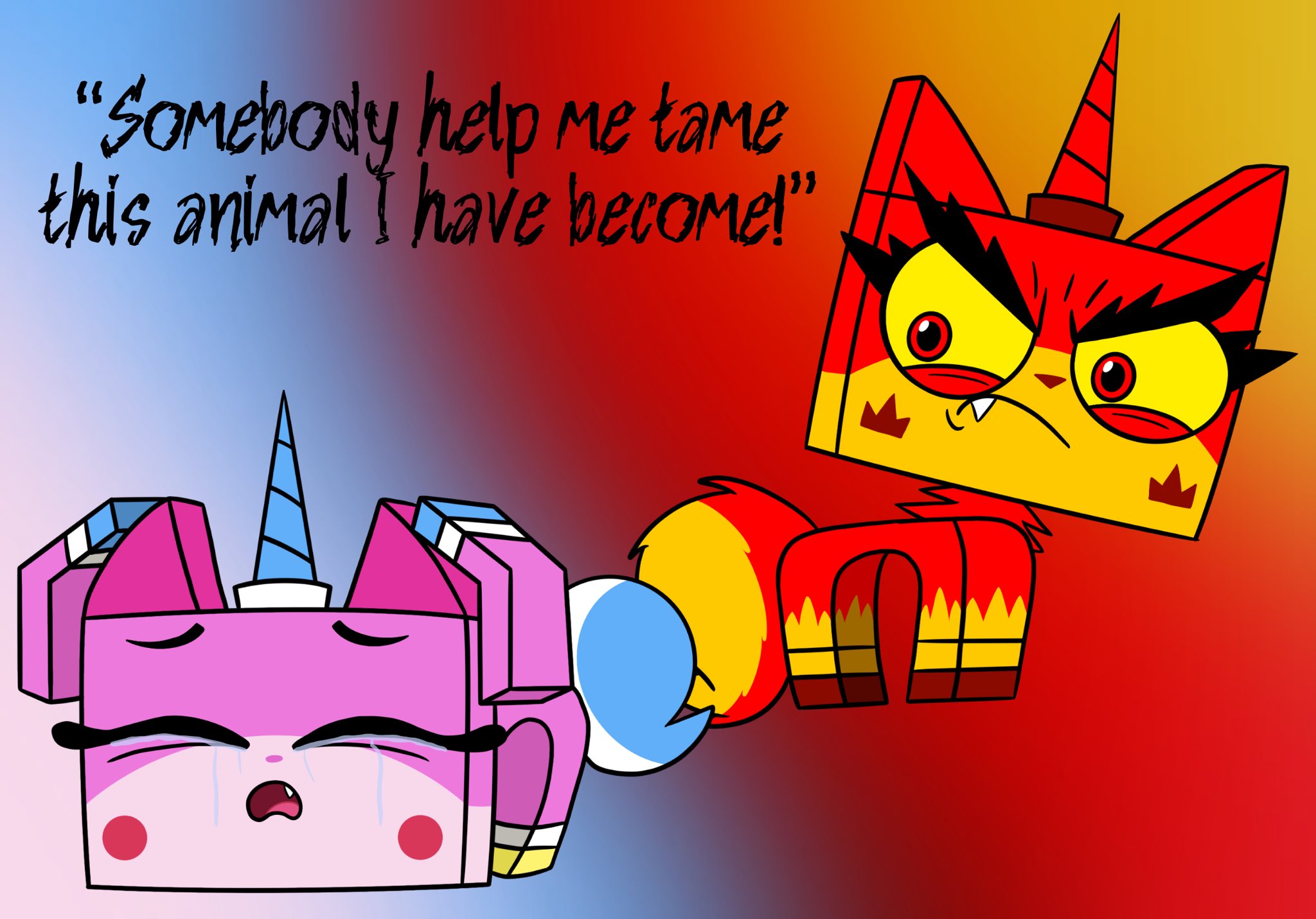 Unikitty And Angry Kitty