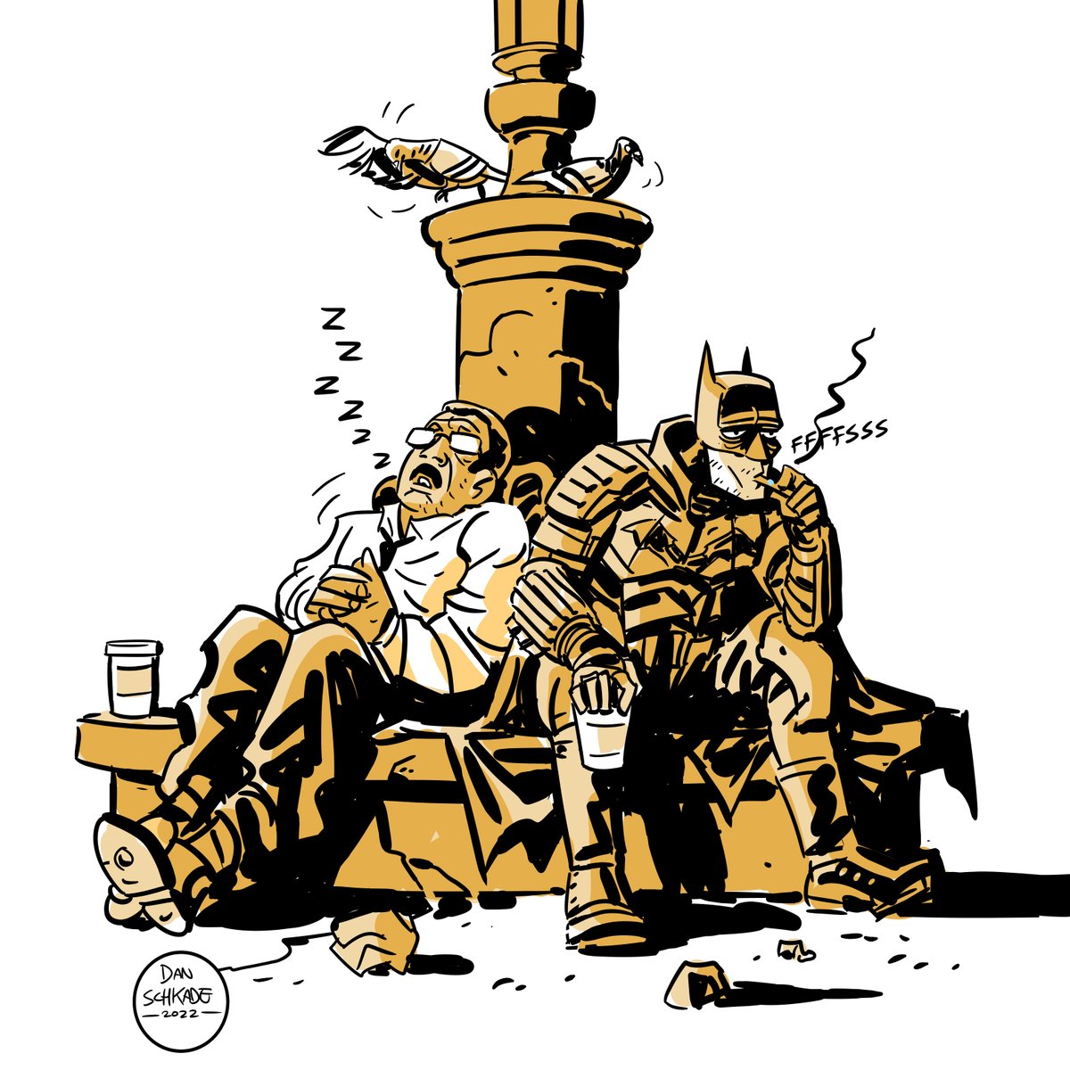 「Batman's a cool character, but I also find him, like, absur」Dan Schkadeの漫画