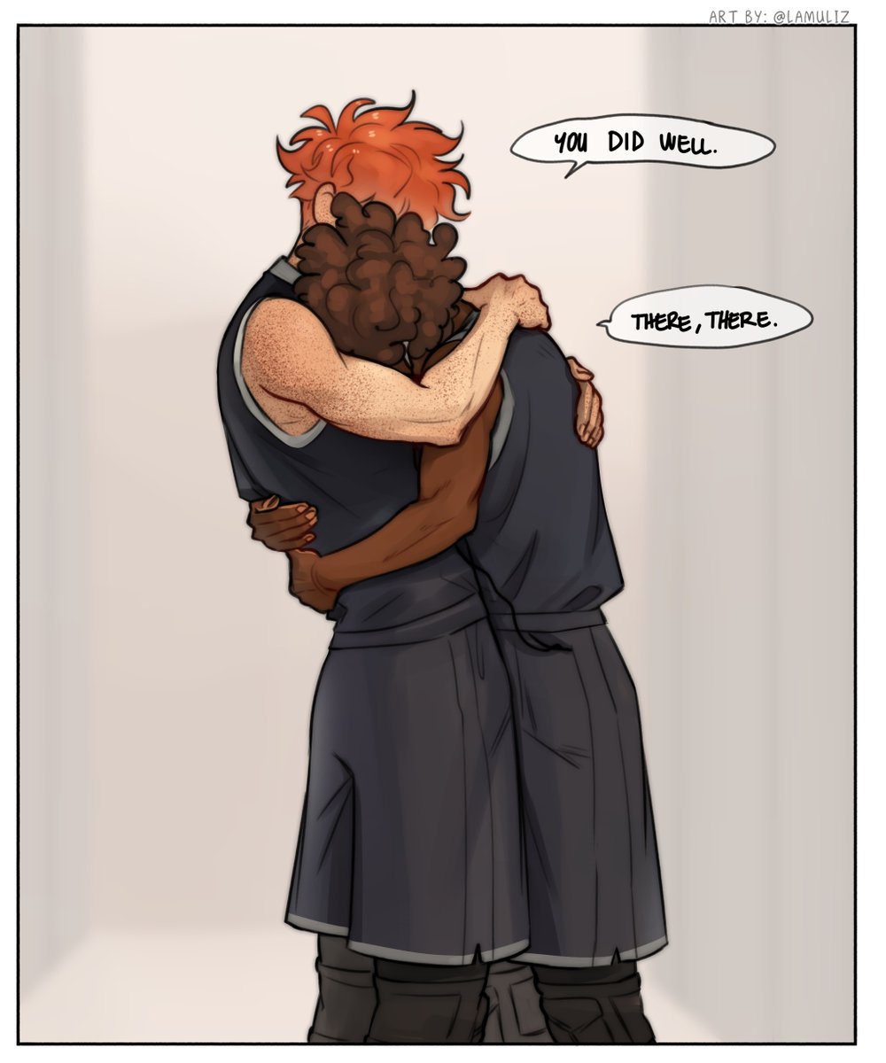 「Real men hug like this 」|Lamu 🎗️のイラスト