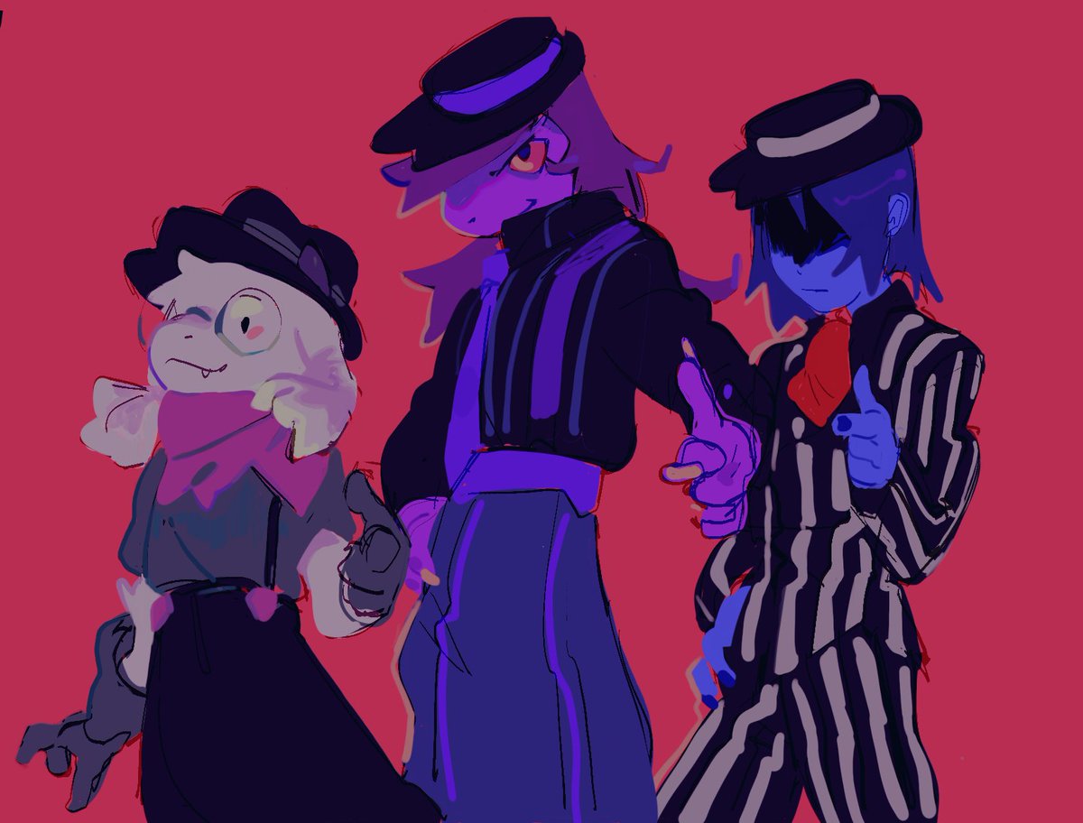 「little deltarune mafia outfits 」|novaのイラスト