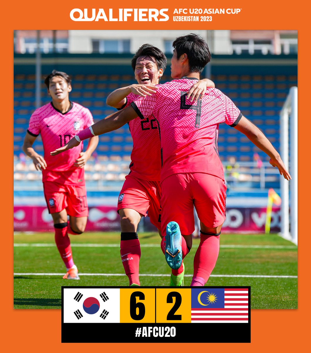 #AsianCup2023 on Twitter: "FT: 🇰🇷 Korea Republic 6 - 2 Malaysia 🇲🇾 Korea Republic become the ...